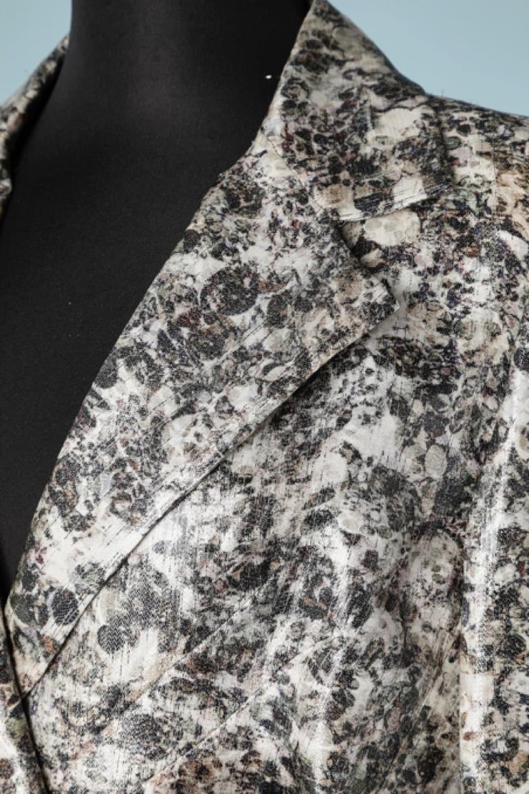 Dinner jacket in printed lamé with bow André Laug For Sale at 1stDibs