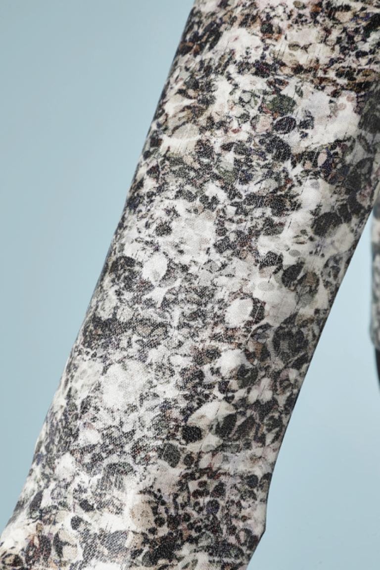 Dinner jacket in printed lamé with bow André Laug For Sale at 1stDibs