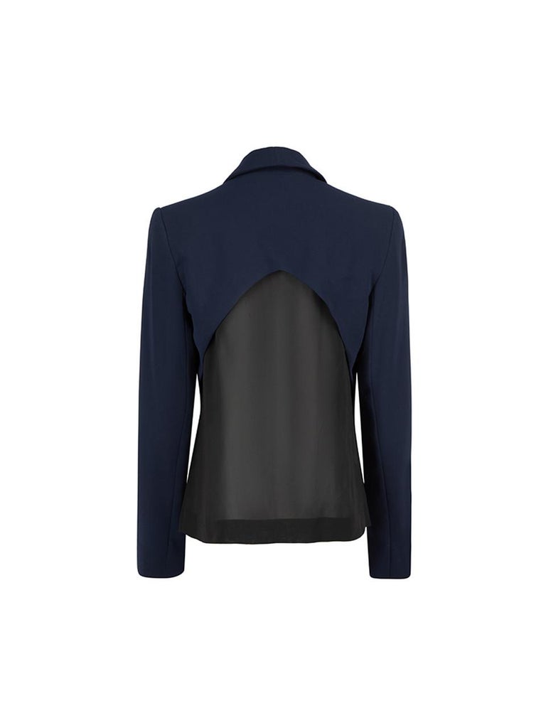 Dion Lee Women's Navy Back Sheer Panel Blazer For Sale at 1stDibs