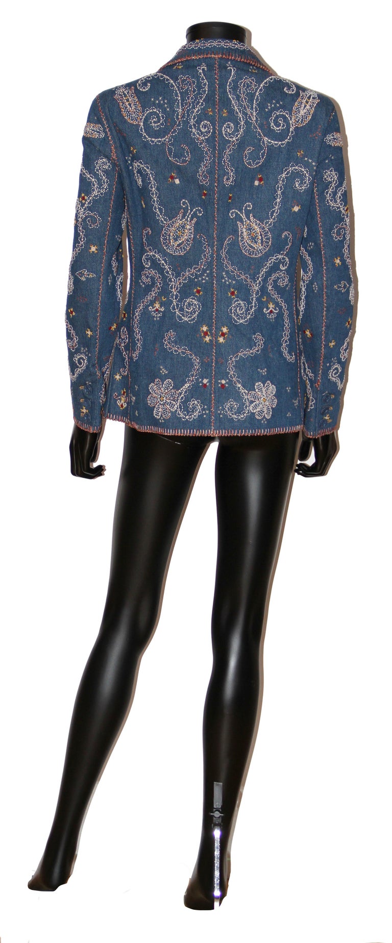 Dior 2018 Embroidered Double Denim Jacket at 1stDibs | dior denim ...