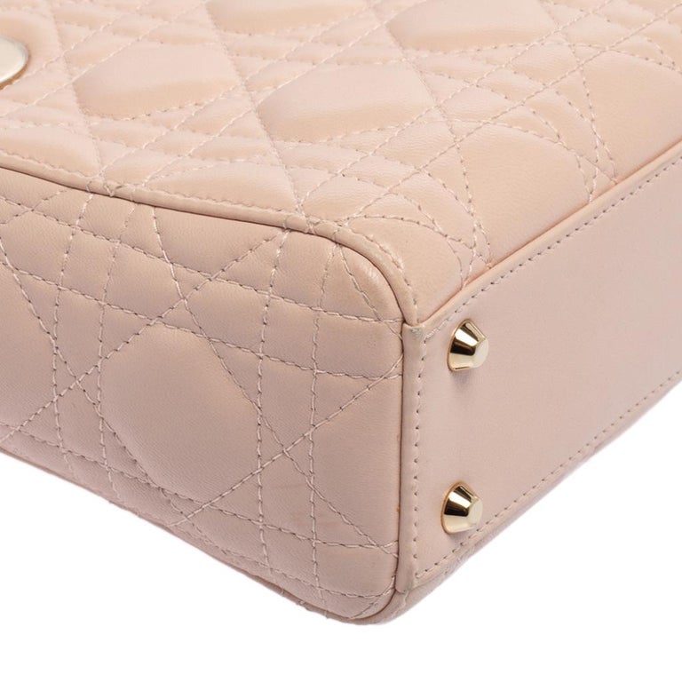 Dior Baby Pink Leather Mini Lady Dior Tote at 1stDibs | lady dior light ...