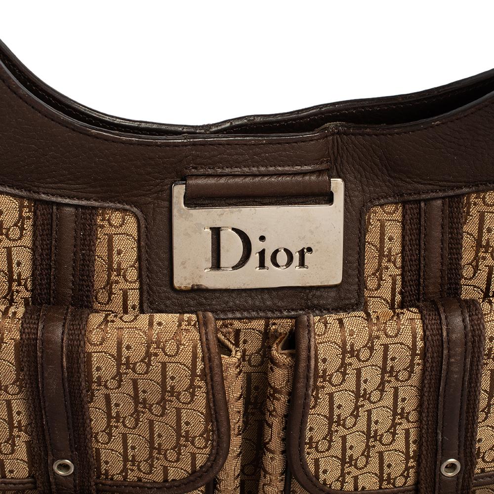 Dior Beige/Brown Diorissimo Canvas Multi Pocket Shoulder Bag at 1stDibs