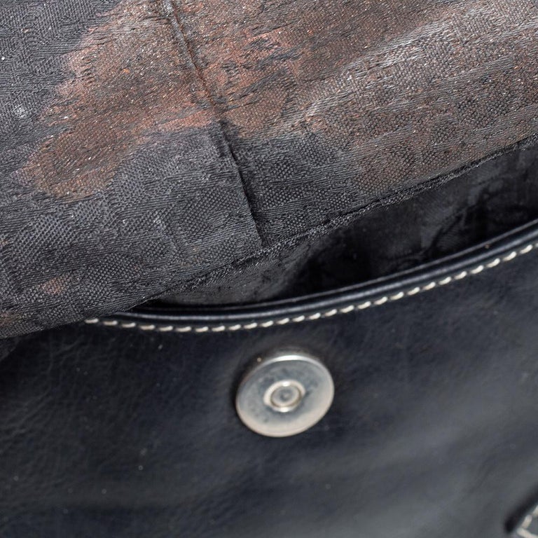 Dior Black Leather CD Logo Shoulder Bag at 1stDibs