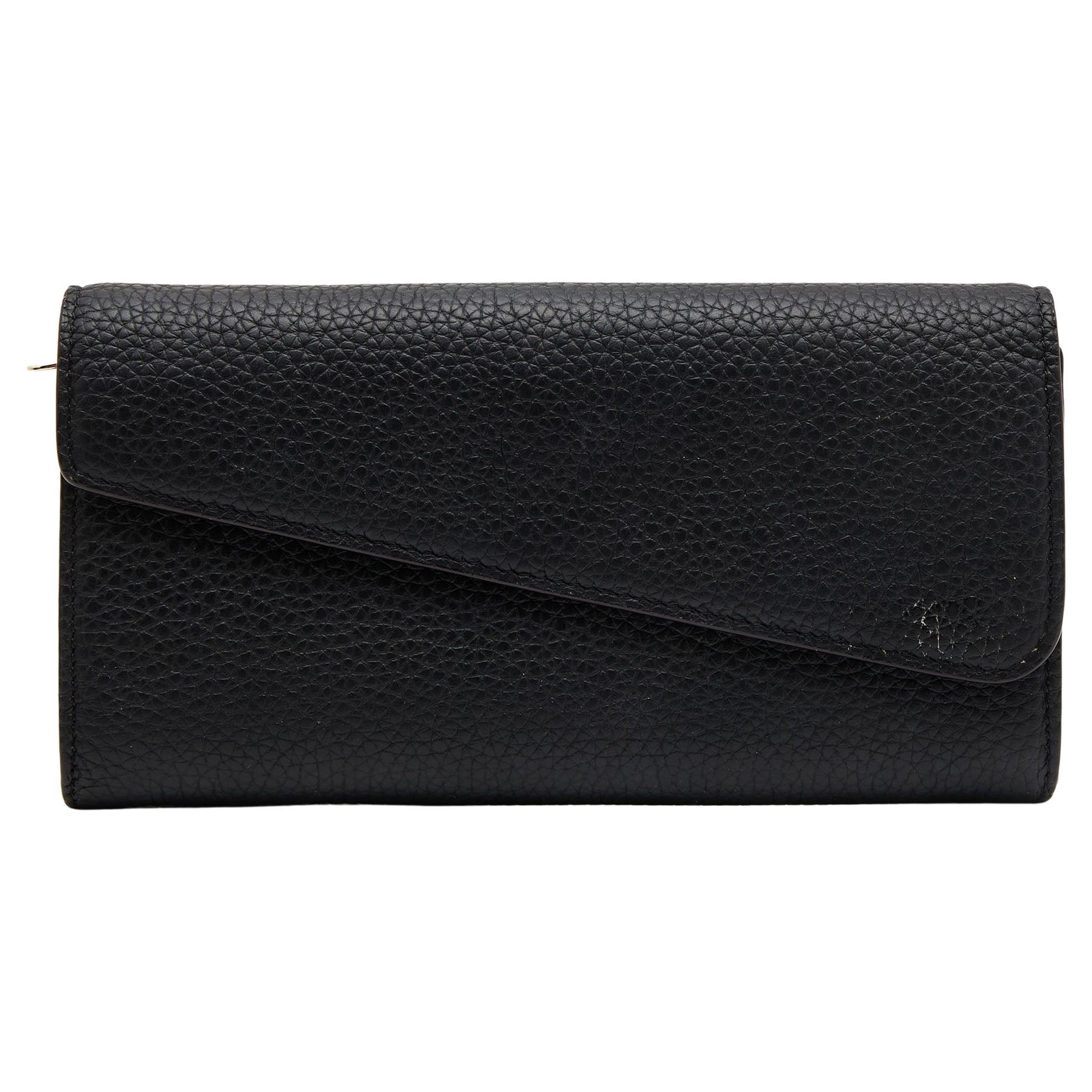 Dior Navy Blue Cannage Patent Leather Mini Lady Dior Wallet at 1stDibs