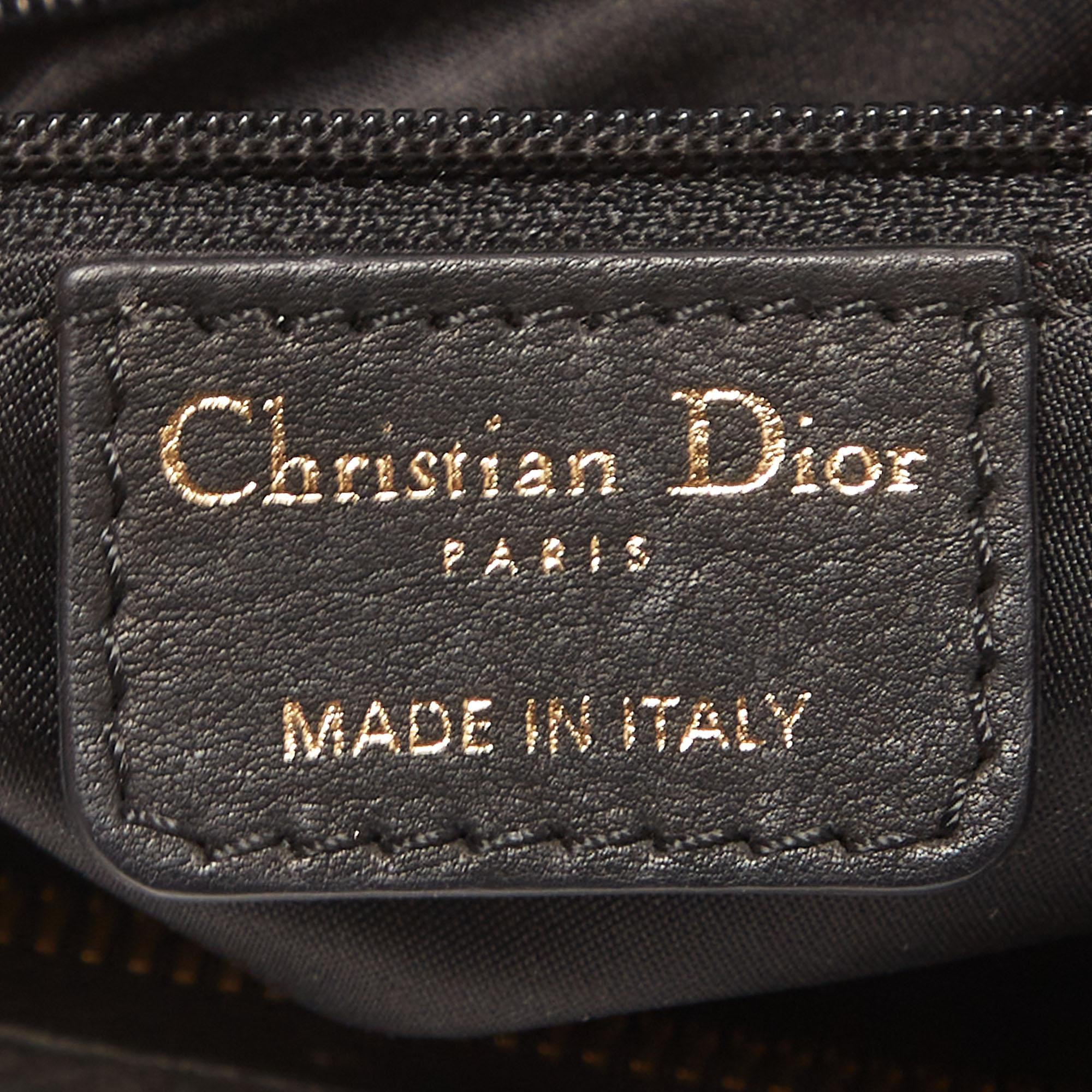 Dior Black Leather Small Gypsy Ruffle Hobo at 1stDibs