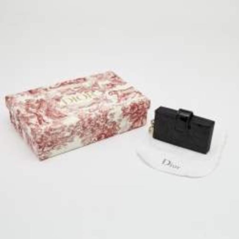 Dior Black Patent Leather Compact Wallet For Sale at 1stDibs