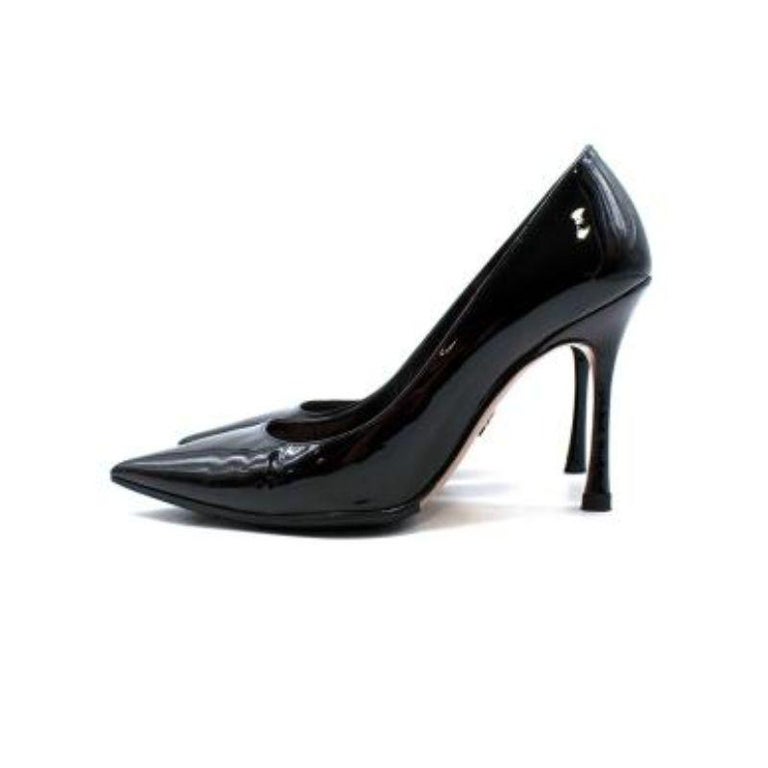 Dior Black Patent Leather Stiletto Heels For Sale at 1stDibs