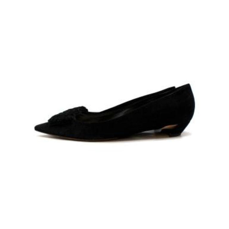 Dior Black Suede Kitten Heels For Sale at 1stDibs