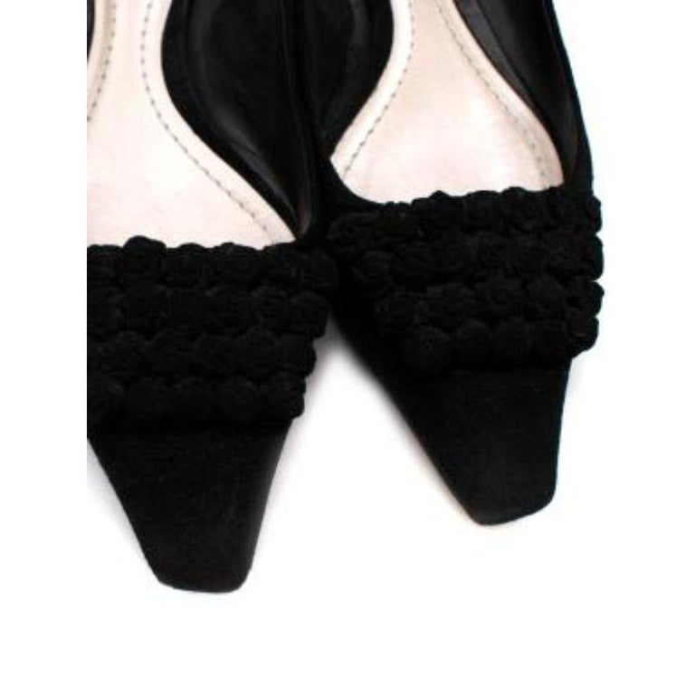 Dior Black Suede Kitten Heels For Sale at 1stDibs