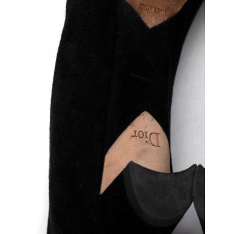 Dior Black Suede Kitten Heels For Sale at 1stDibs