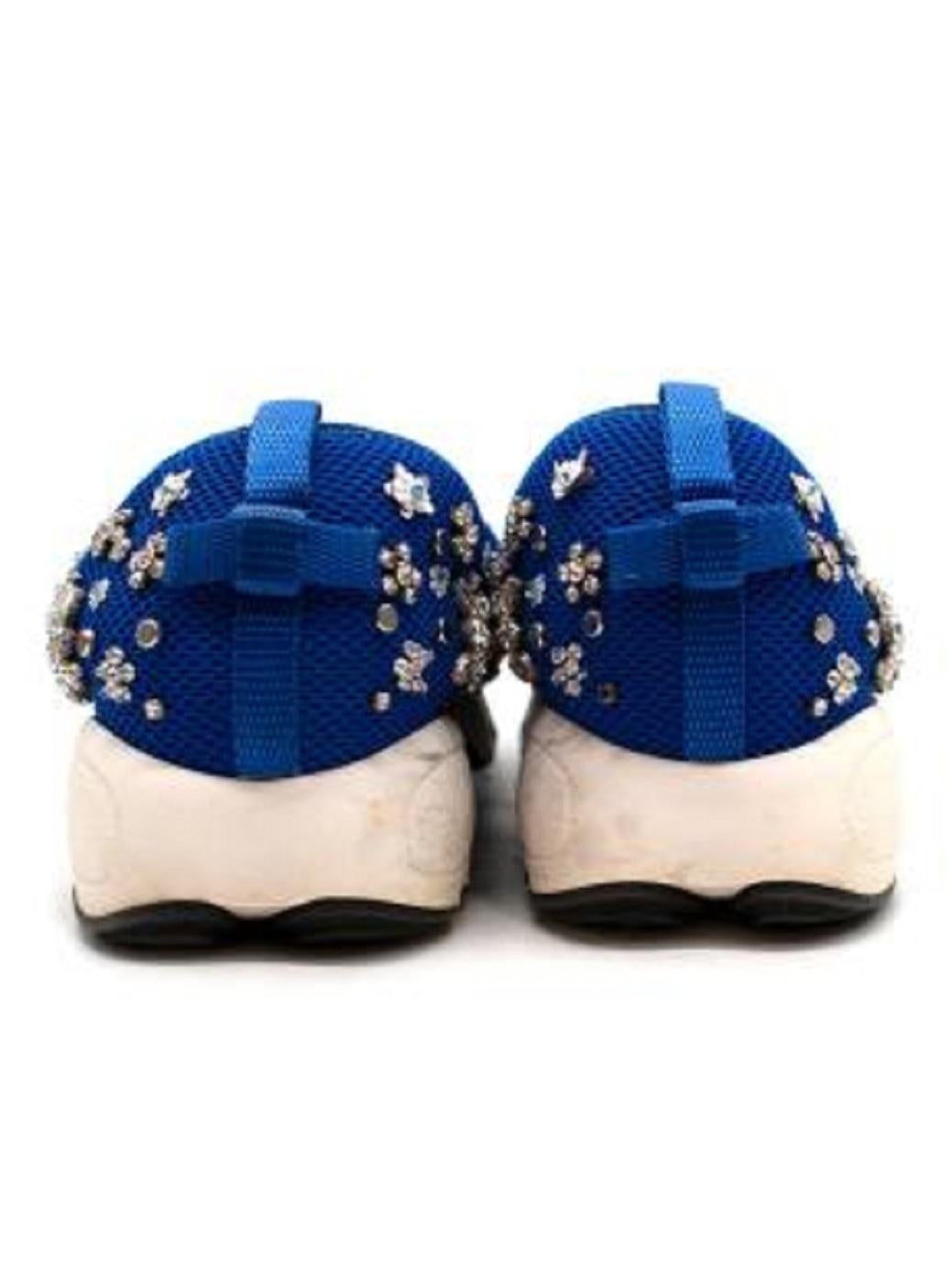 Dior Blue Crystal Embellished Fusion Trainers For Sale at 1stDibs