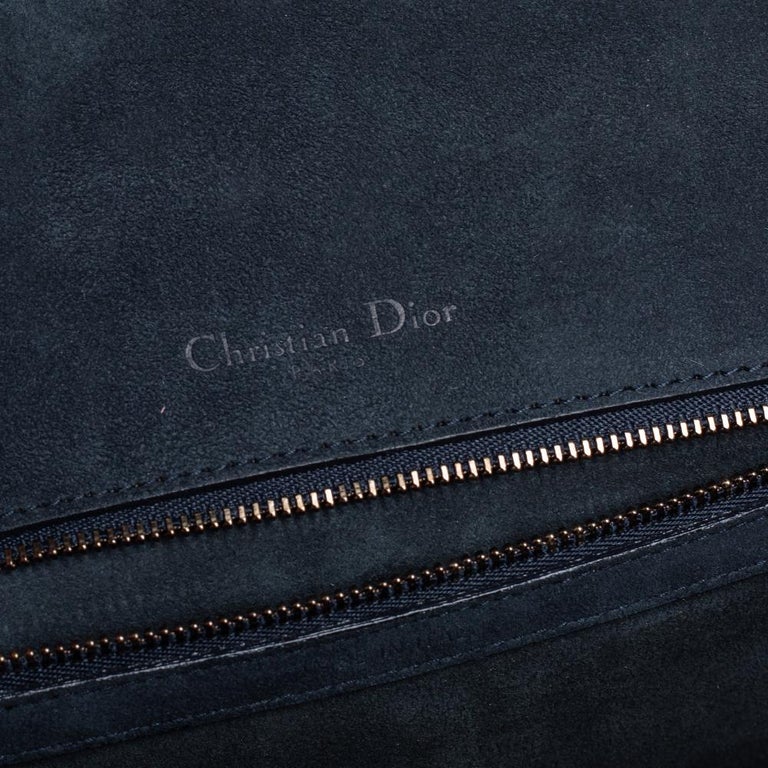 Dior Blue Denim Studded Medium Diorama Flap Shoulder Bag at 1stDibs