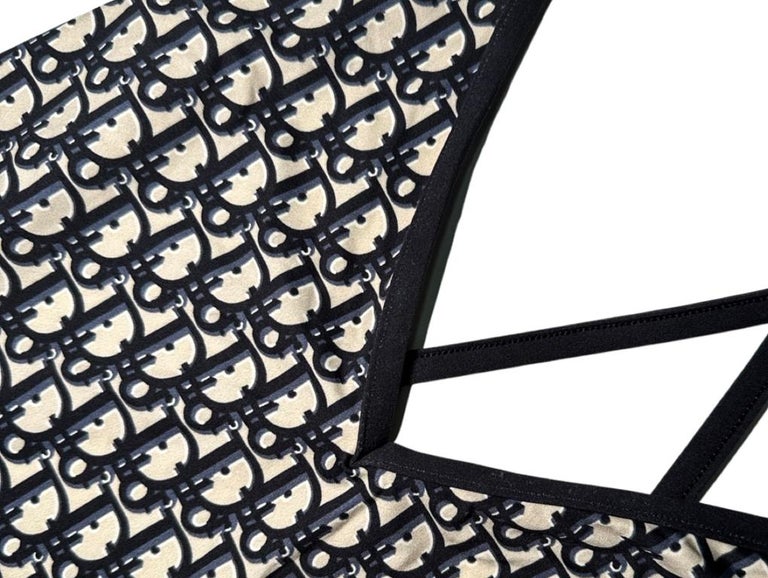 DIOR BLUE DIOR OBLIQUE Swimming Costume For Sale at 1stDibs