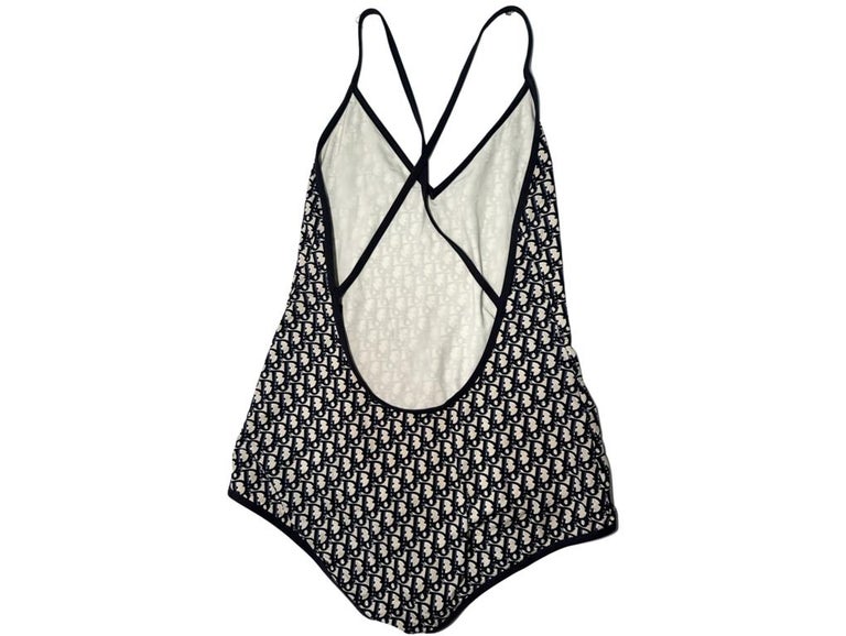 DIOR BLUE DIOR OBLIQUE Swimming Costume For Sale at 1stDibs