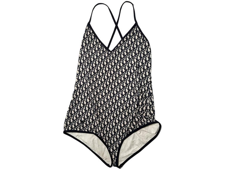 DIOR BLUE DIOR OBLIQUE Swimming Costume For Sale at 1stDibs