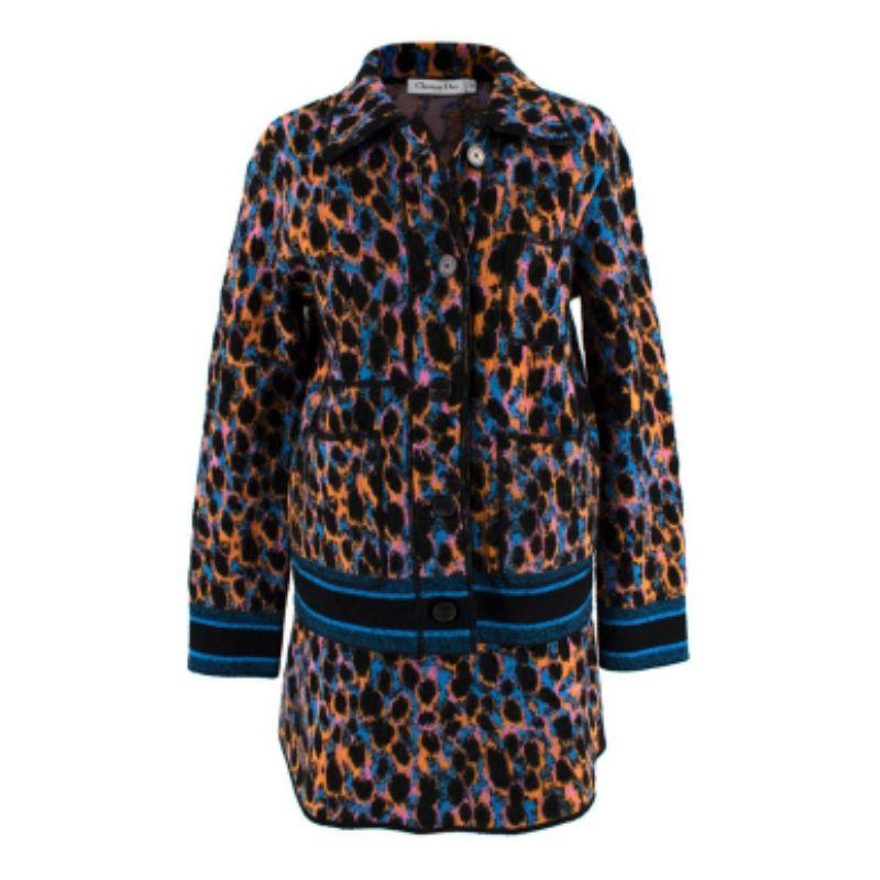Dior Blue Mizza Caro Knit Jacket and Skirt For Sale at 1stDibs