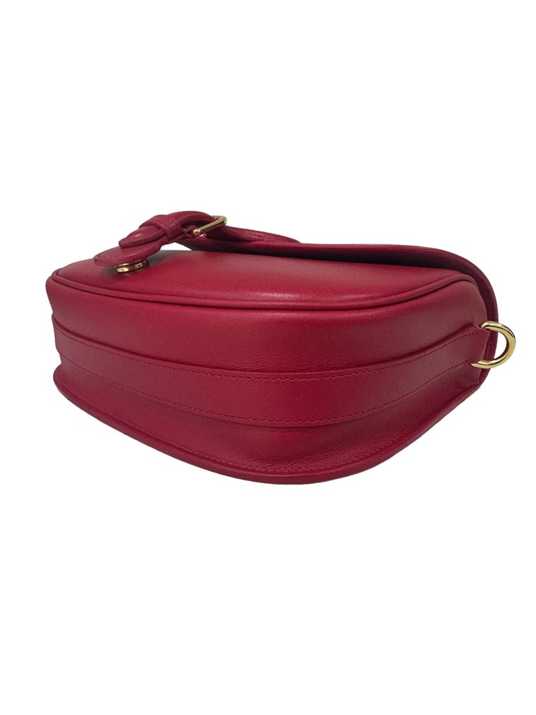 Dior Bobby Medium Size Red Leather Shoulder Bag For Sale at 1stDibs