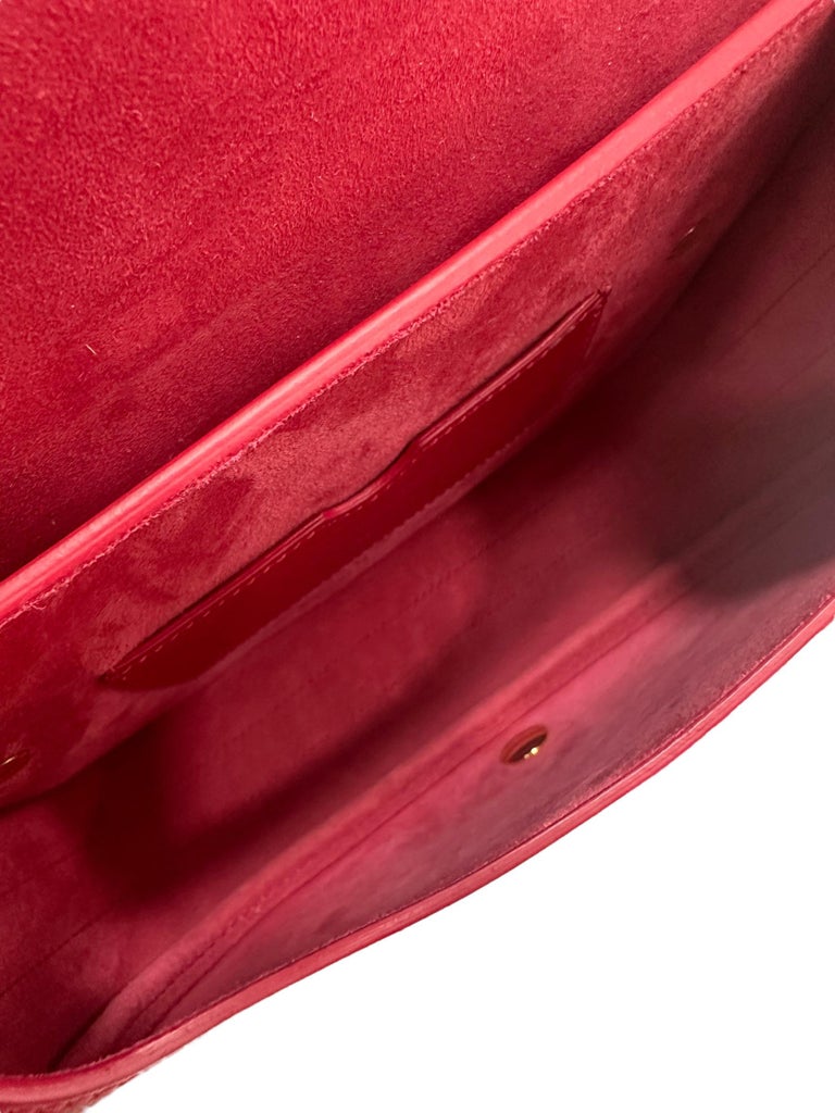 Dior Bobby Medium Size Red Leather Shoulder Bag For Sale at 1stDibs