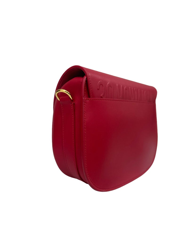 Dior Bobby Medium Size Red Leather Shoulder Bag For Sale at 1stDibs