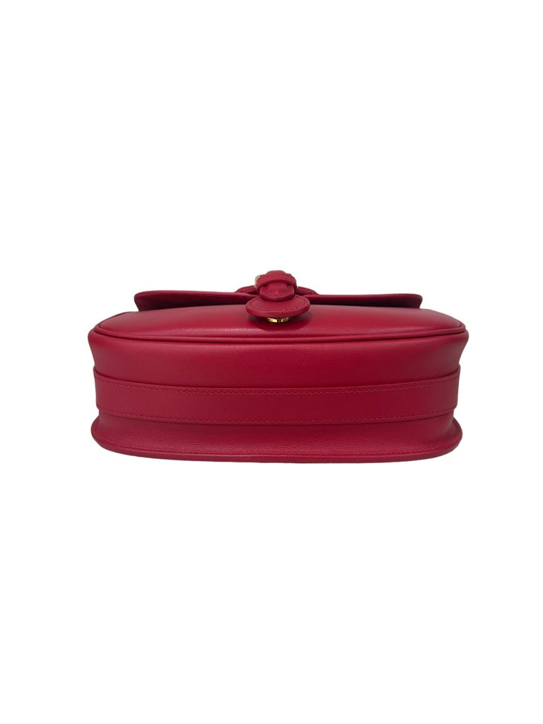 Dior Bobby Medium Size Red Leather Shoulder Bag For Sale at 1stDibs