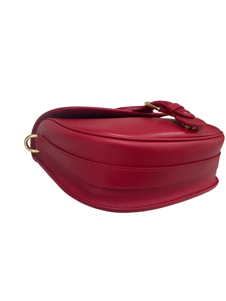 Dior Bobby Medium Size Red Leather Shoulder Bag For Sale at 1stDibs
