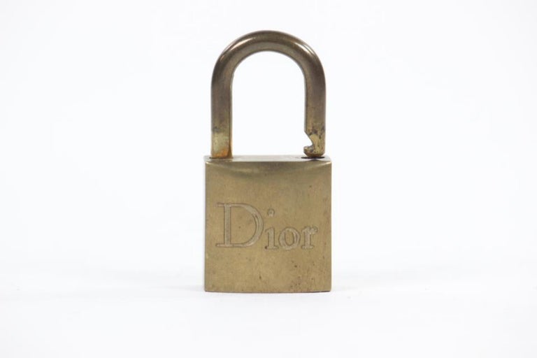 Dior Brass Logo Padlock and Key Bag Charm Lock Set 3DR1104 For Sale at ...