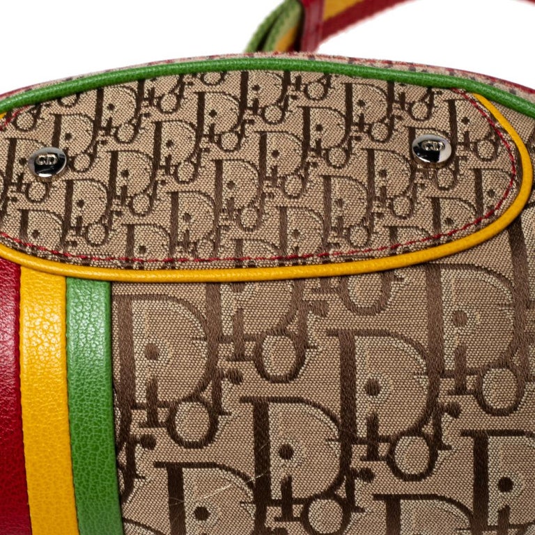 Dior Brown Diorissimo Canvas Rasta Shoulder Bag at 1stDibs