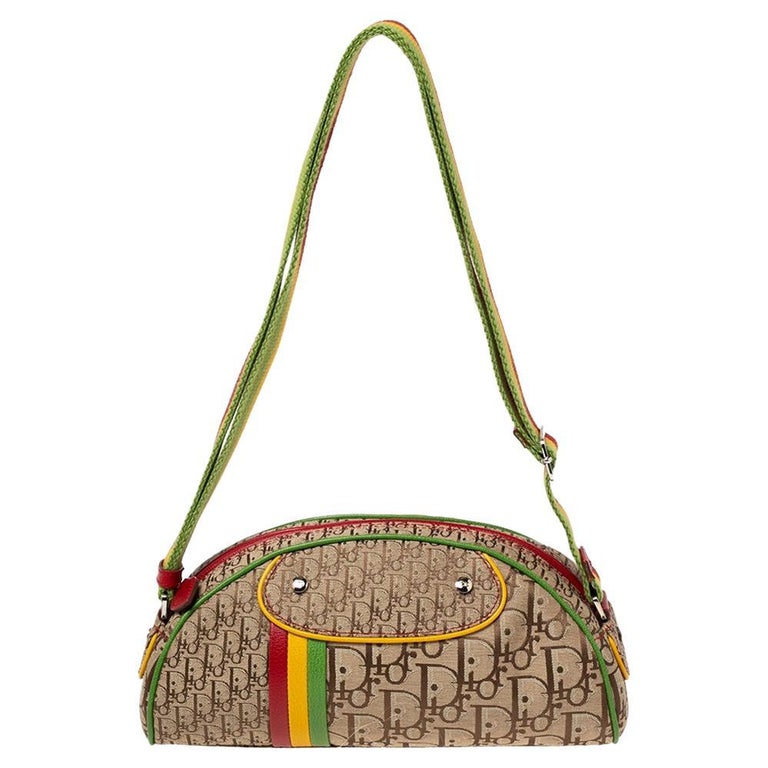 Dior Brown Diorissimo Canvas Rasta Shoulder Bag at 1stDibs