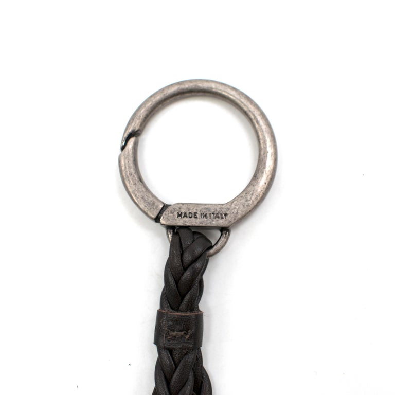 Dior Brown Leather Key Ring and Bag Charm For Sale at 1stDibs