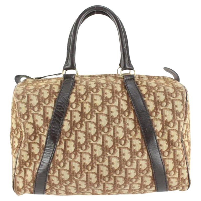 Dior Brown Monogram Trotter Boston Bag 66d55s For Sale at 1stDibs