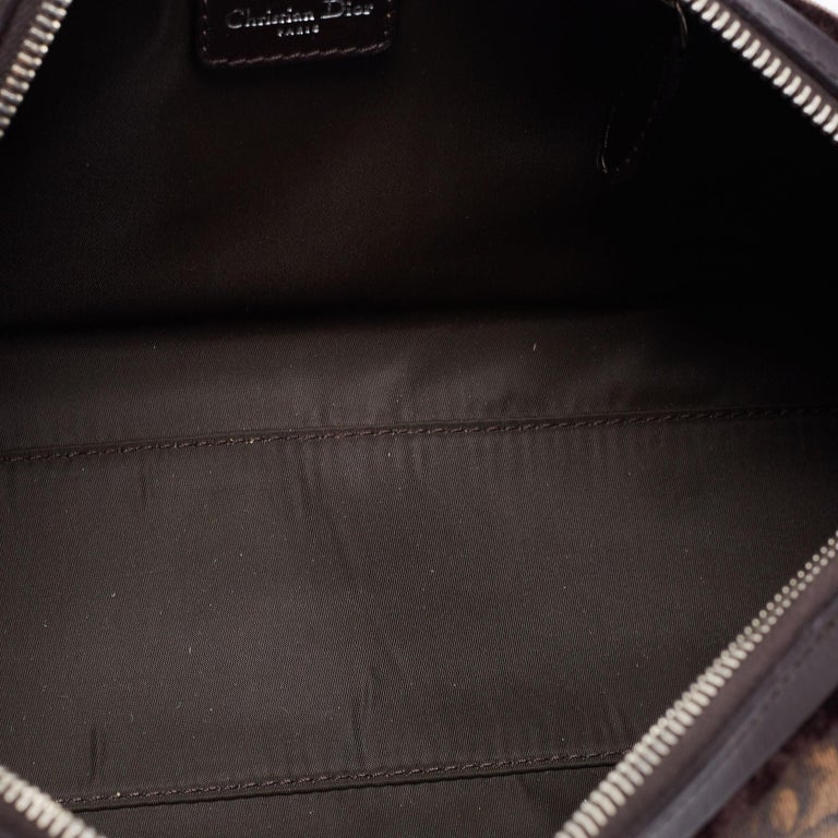Dior Brown Oblique Coated Canvas, Velvet and Leather Trotter Romantique ...