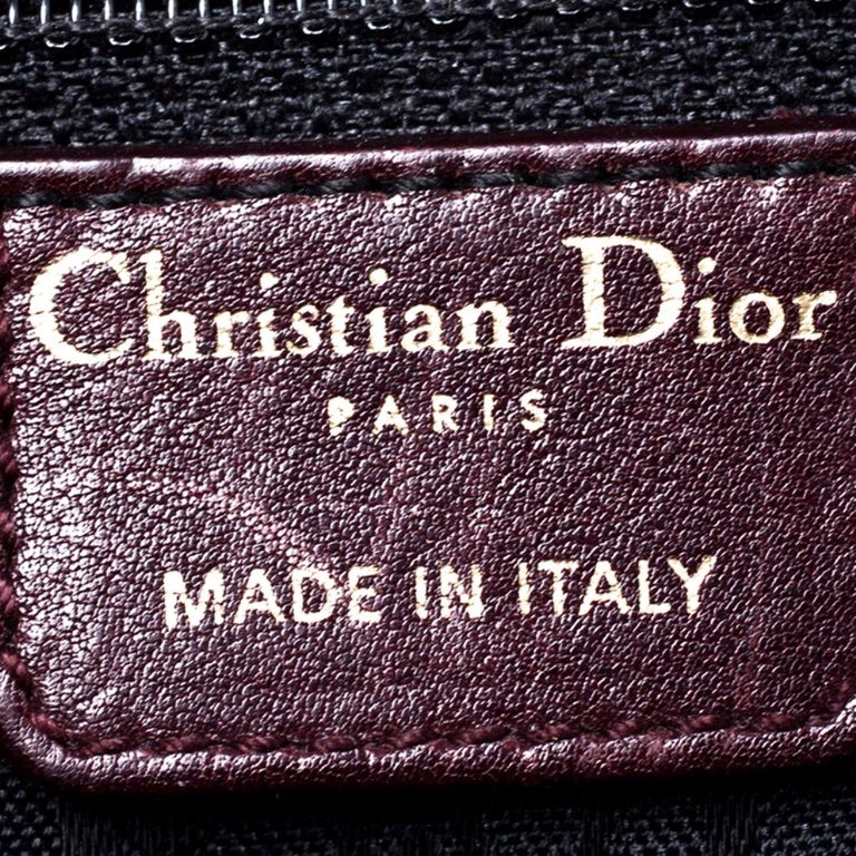 Dior Burgundy Leather and Nubuck Jeanne Bugatti Bag For Sale at 1stDibs