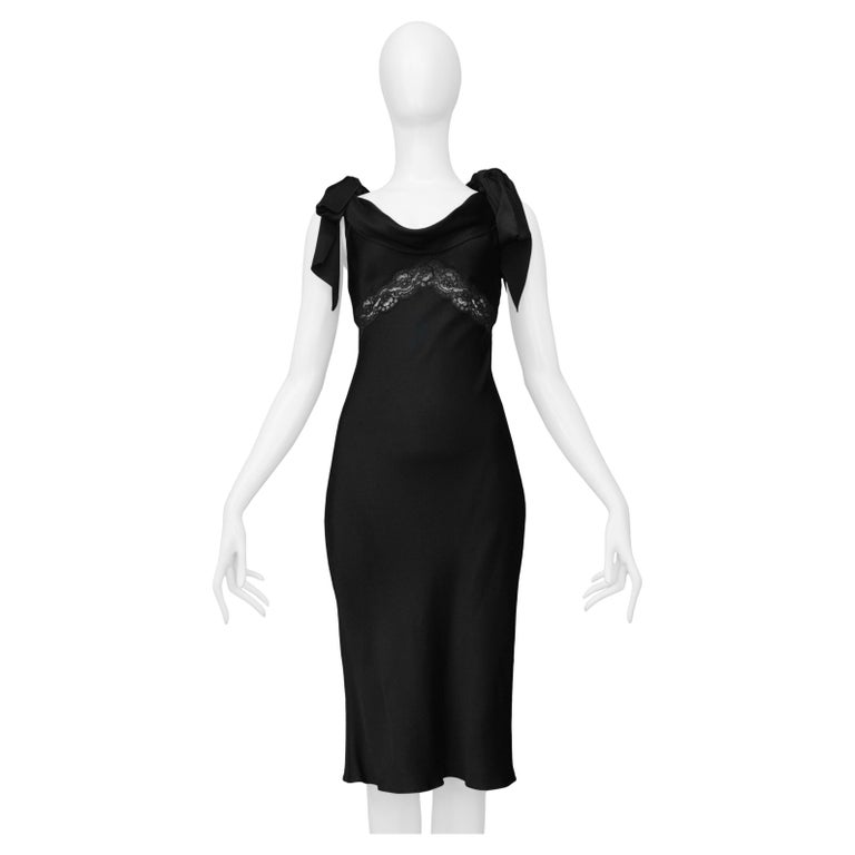 Dior By John Galliano Black Cocktail Dress With Bows For Sale At 1stdibs