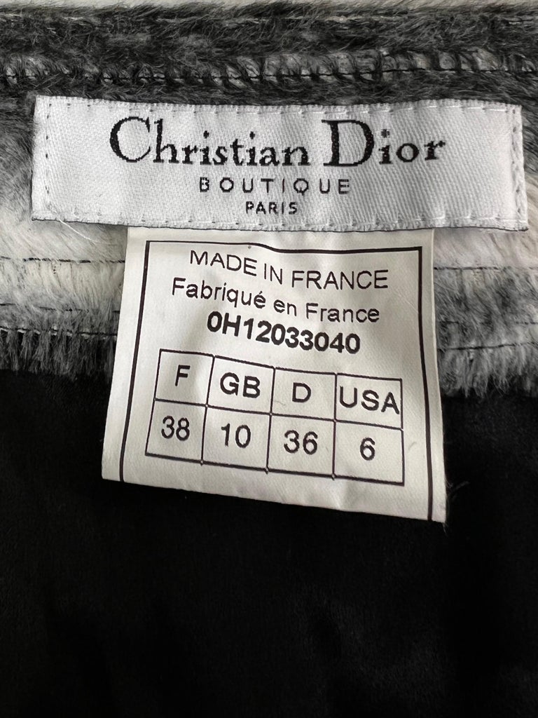 Dior by John Galliano Fall 2000 RTW Faux Fur Skirt For Sale at 1stDibs