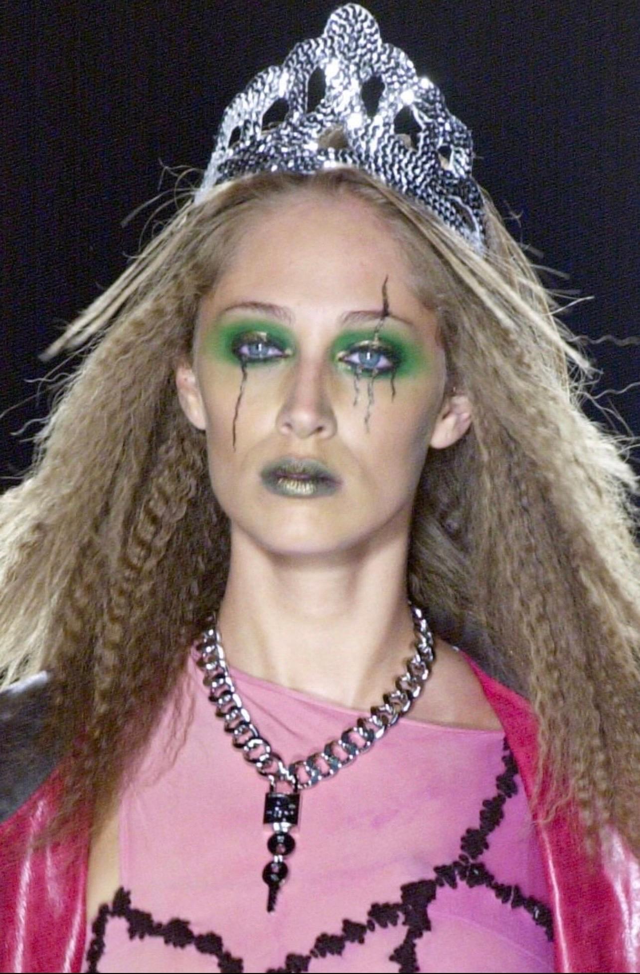 Dior by John Galliano Spring 2001 Haute Couture Show Logo Padlock Chain ...