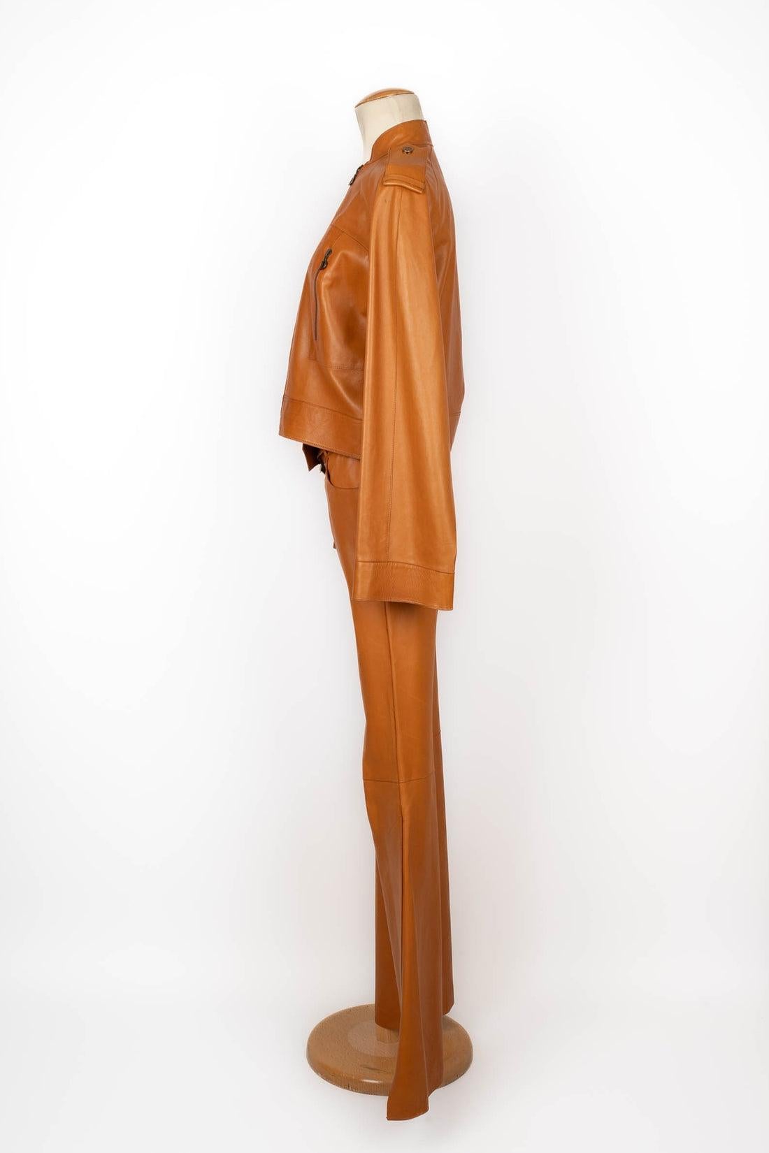 Dior Caramel Coloured Lamb Leather Set For Sale at 1stDibs