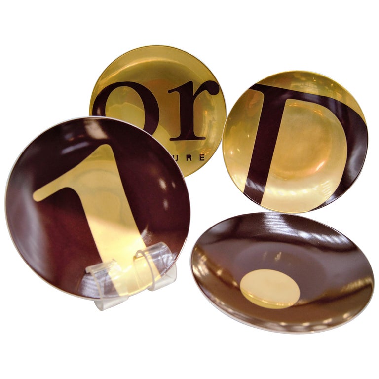 Dior Couture Porcelain Service 4 Plates, Limited Edition at 1stDibs
