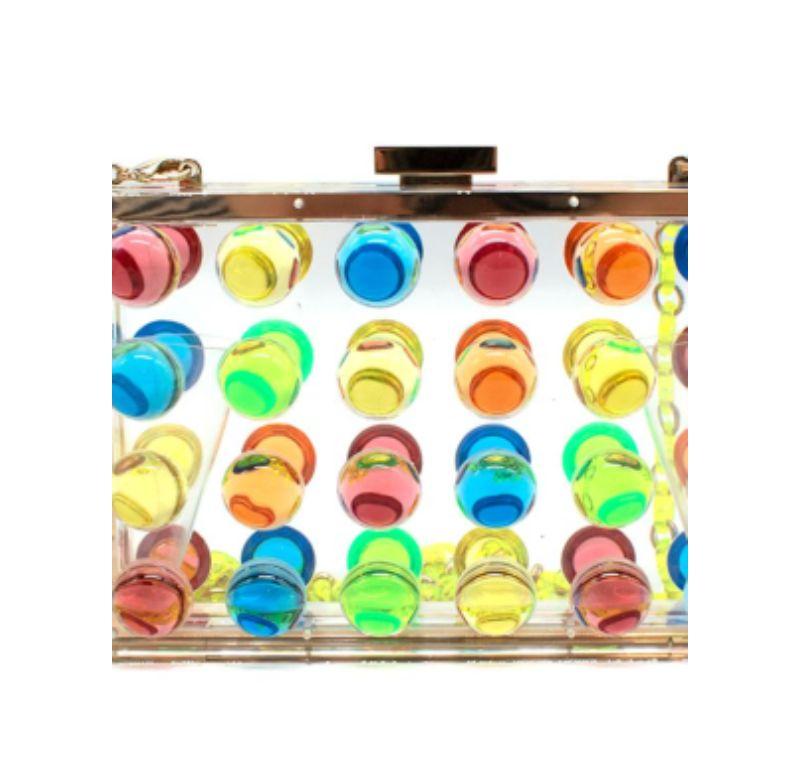 Dior D-Jungle Pop Runway Neon Perspex Clutch For Sale at 1stDibs