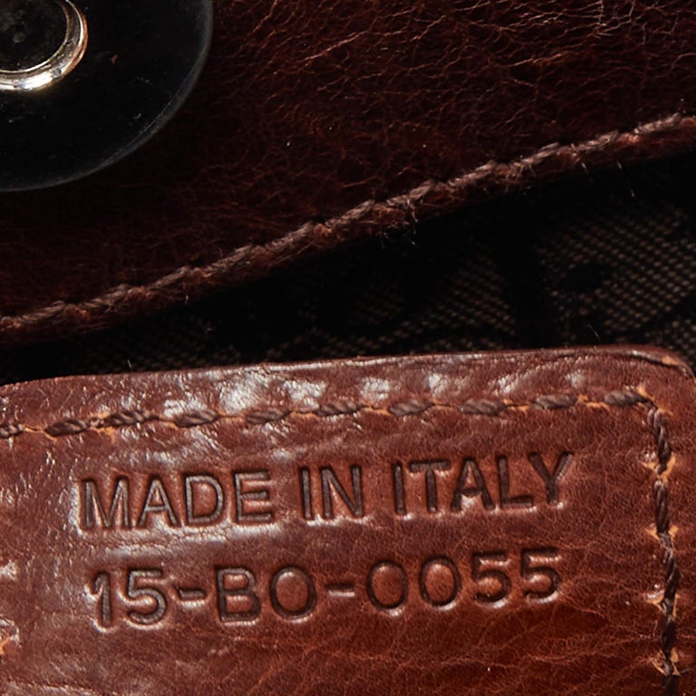 Dior Dark Brown Leather Romantique Flowers Tote For Sale at 1stDibs