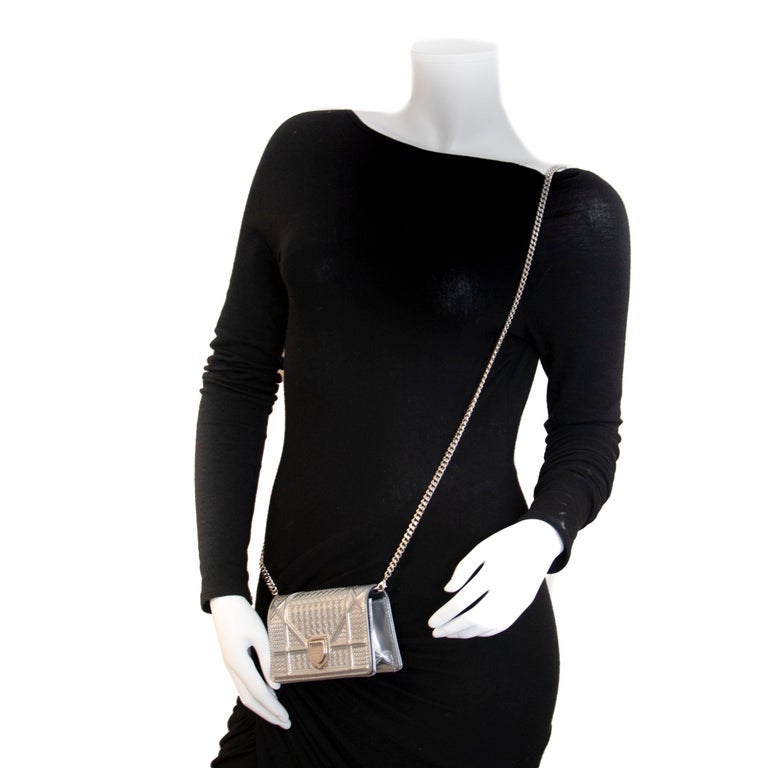 Dior Diorama Mini Silver Bag at 1stDibs | dior silver bag, silver diorama
