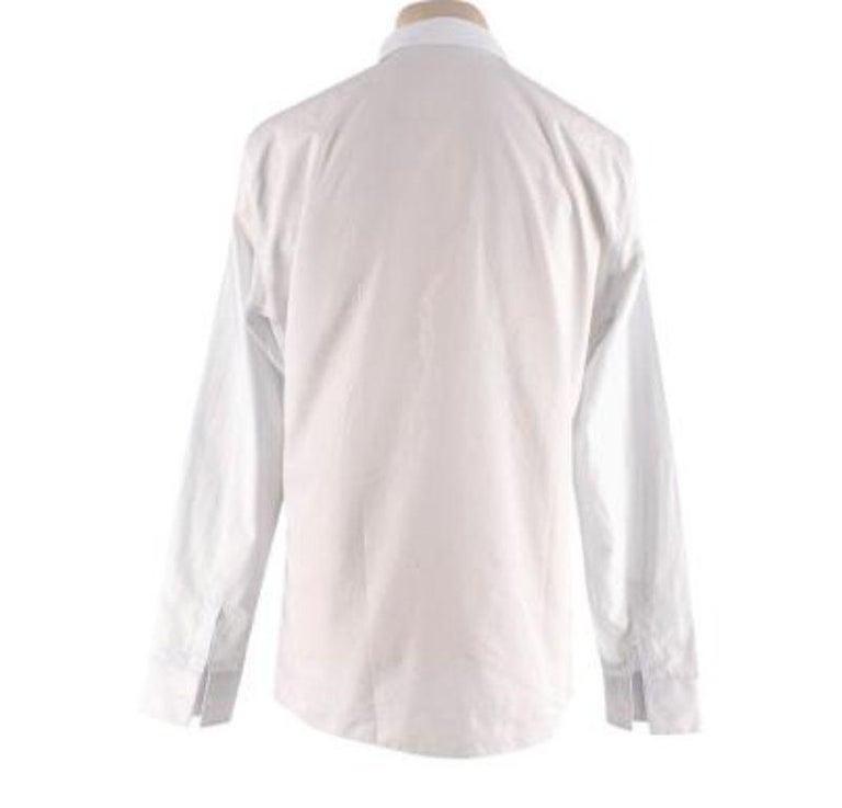 Dior Fine Blue Pinstripe White Shirt For Sale at 1stDibs