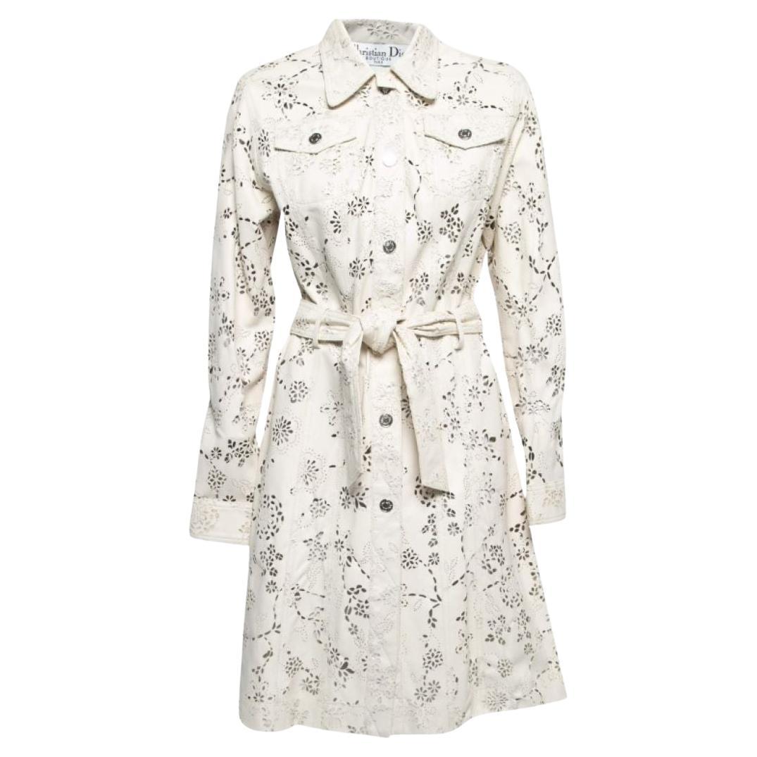 Dior and Galliano 2006 SS Leather Lace perforations Coat For Sale at ...