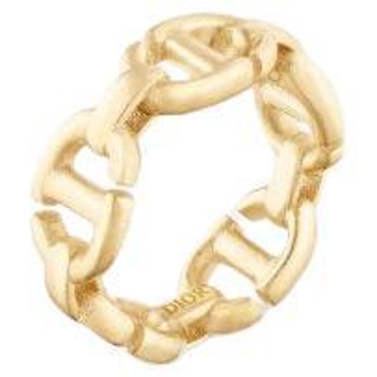 Dior Gold-Finish Metal Cd Navy Ring For Sale at 1stDibs