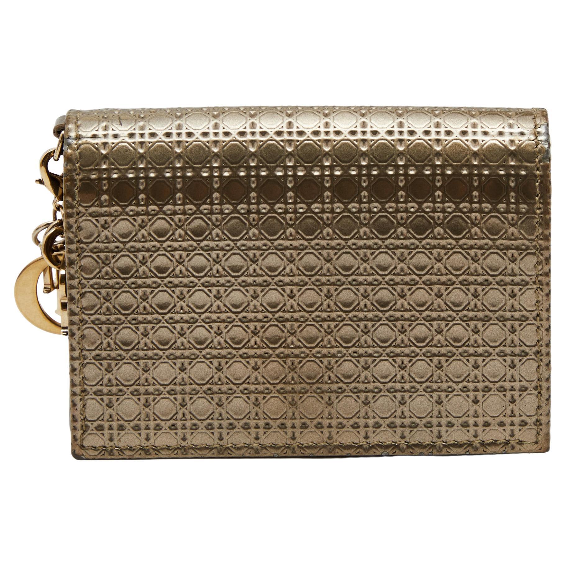 Dior Tan Leather Diorling Compact Wallet at 1stDibs