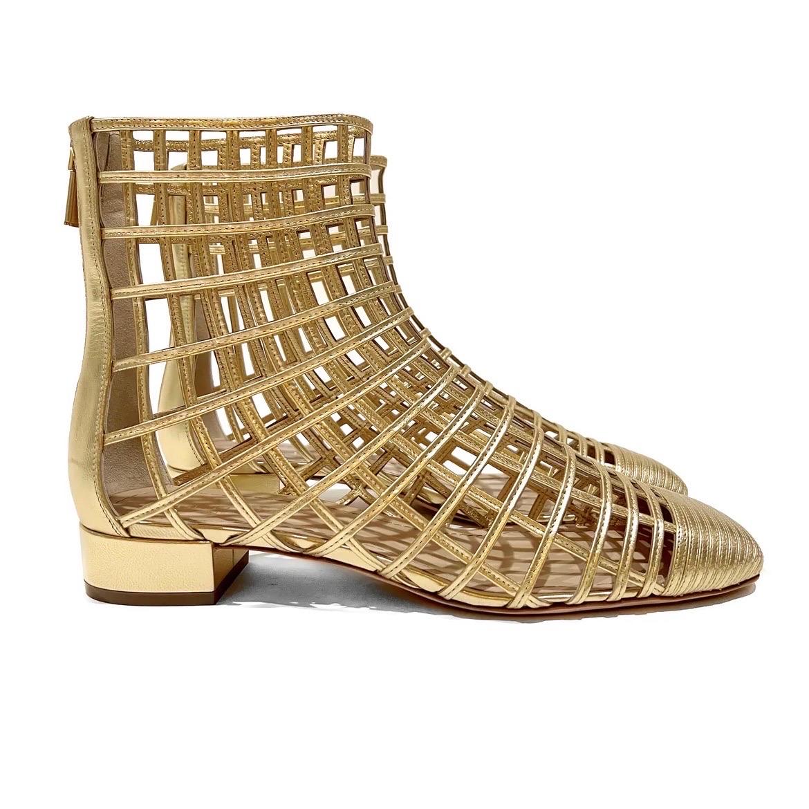 Dior Gold Oracle Ankle Boot For Sale at 1stDibs