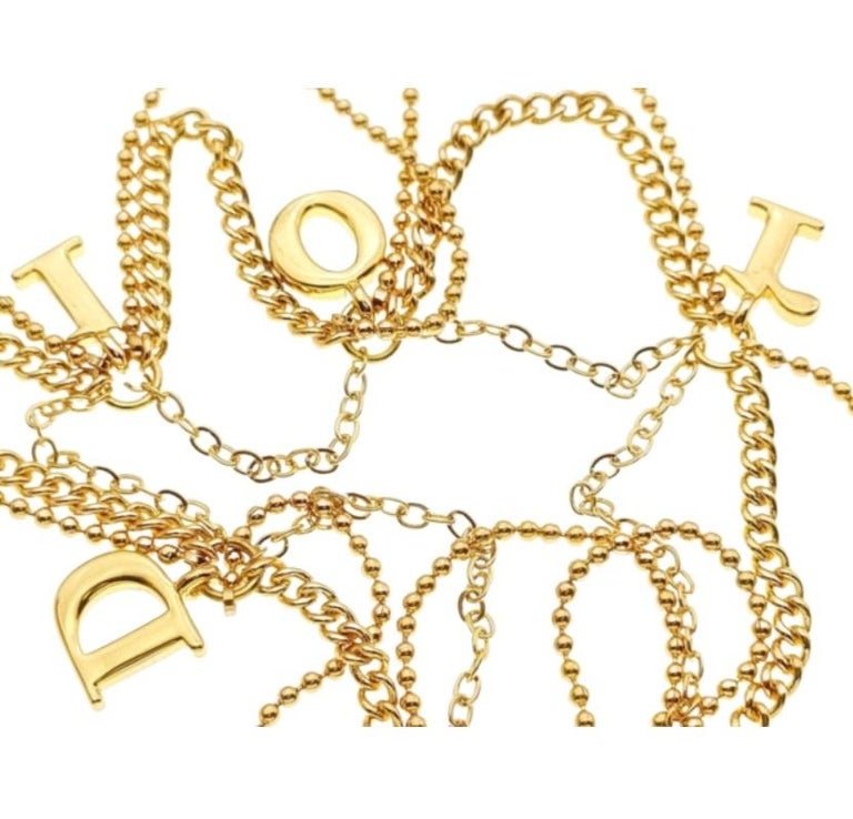 Dior Gold-tone Logo Chain at 1stDibs
