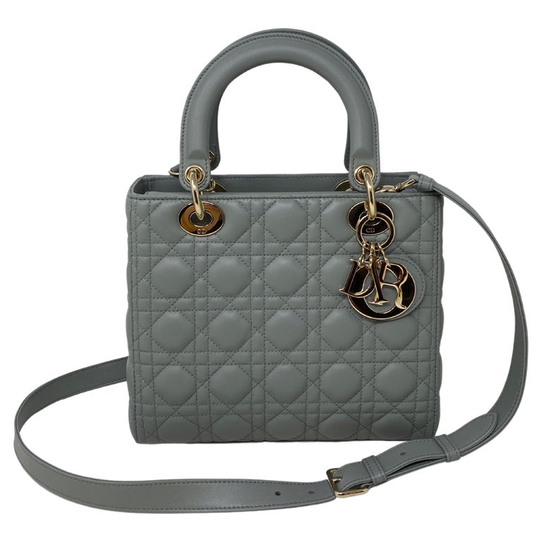 Dior Grey Lady Dior Medium Bag at 1stDibs