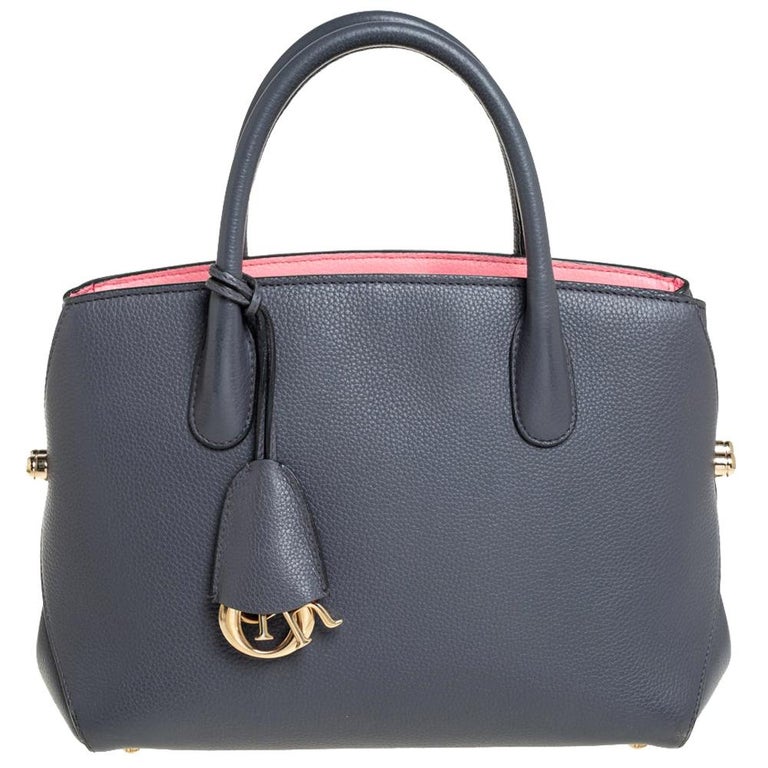 Dior Grey/Pink Leather Open Bar Tote at 1stDibs | dior bar tote