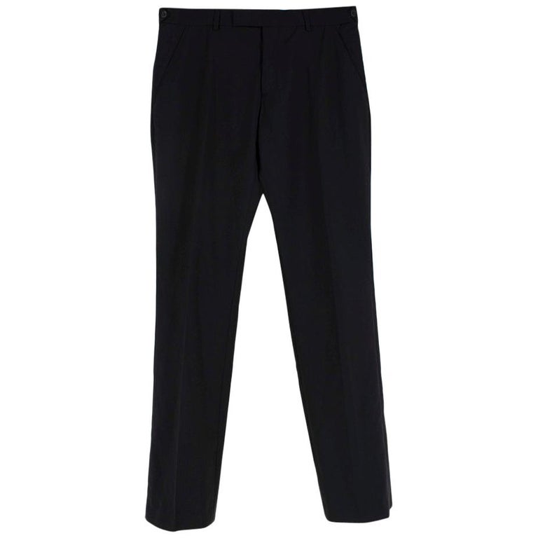 Dior Homme Black Wool Tailored Trousers - Size M EU48 For Sale at 1stDibs