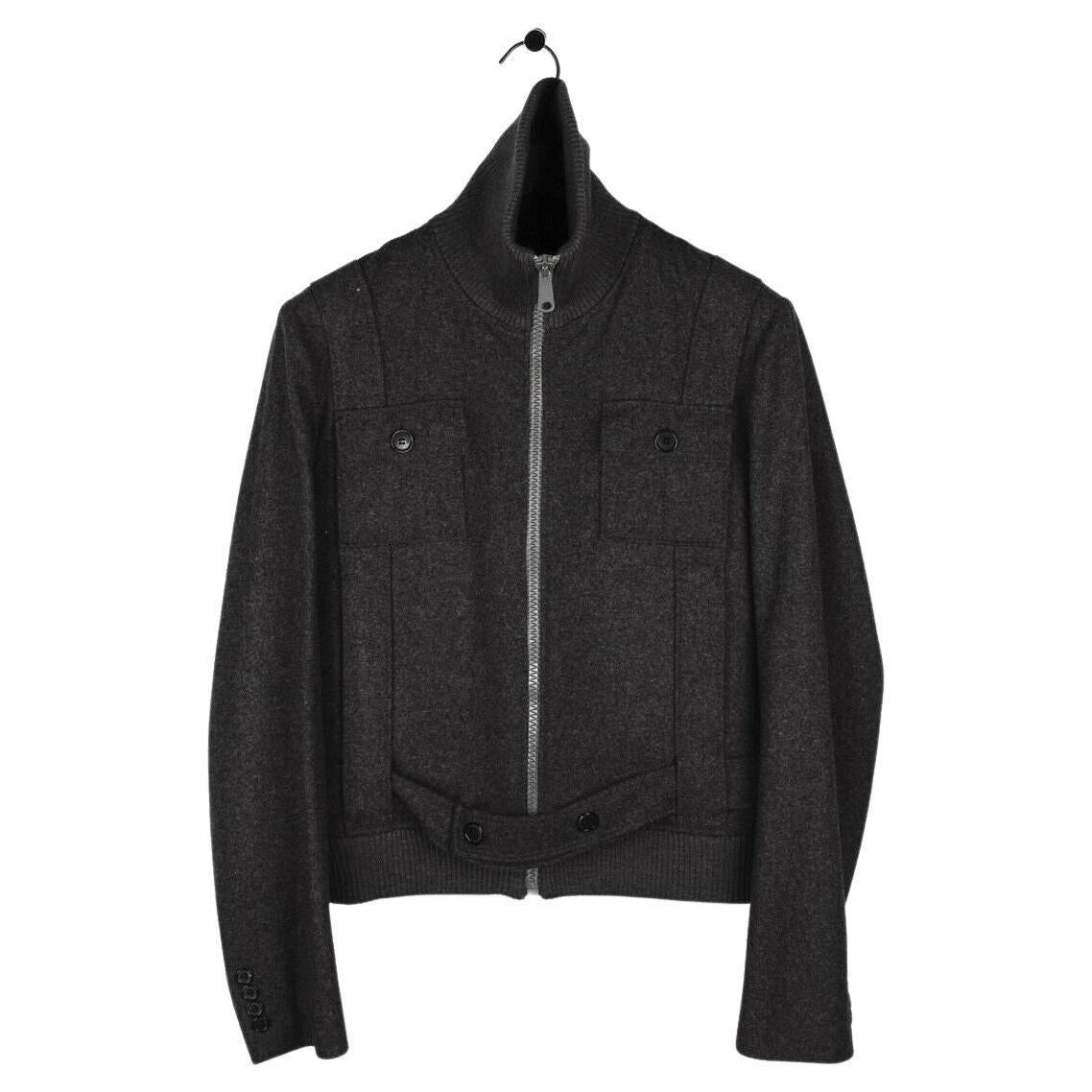 Dior Homme AW05 Shearling Collar Men Hedi Slimane Bomber Jacket in Sz ...